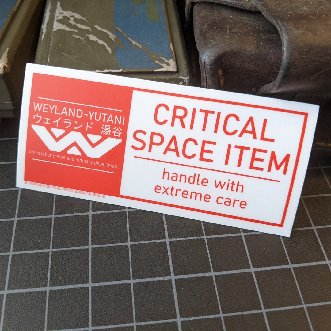 Weyland-yutani Critical Space Item Vinyl Sticker - Etsy