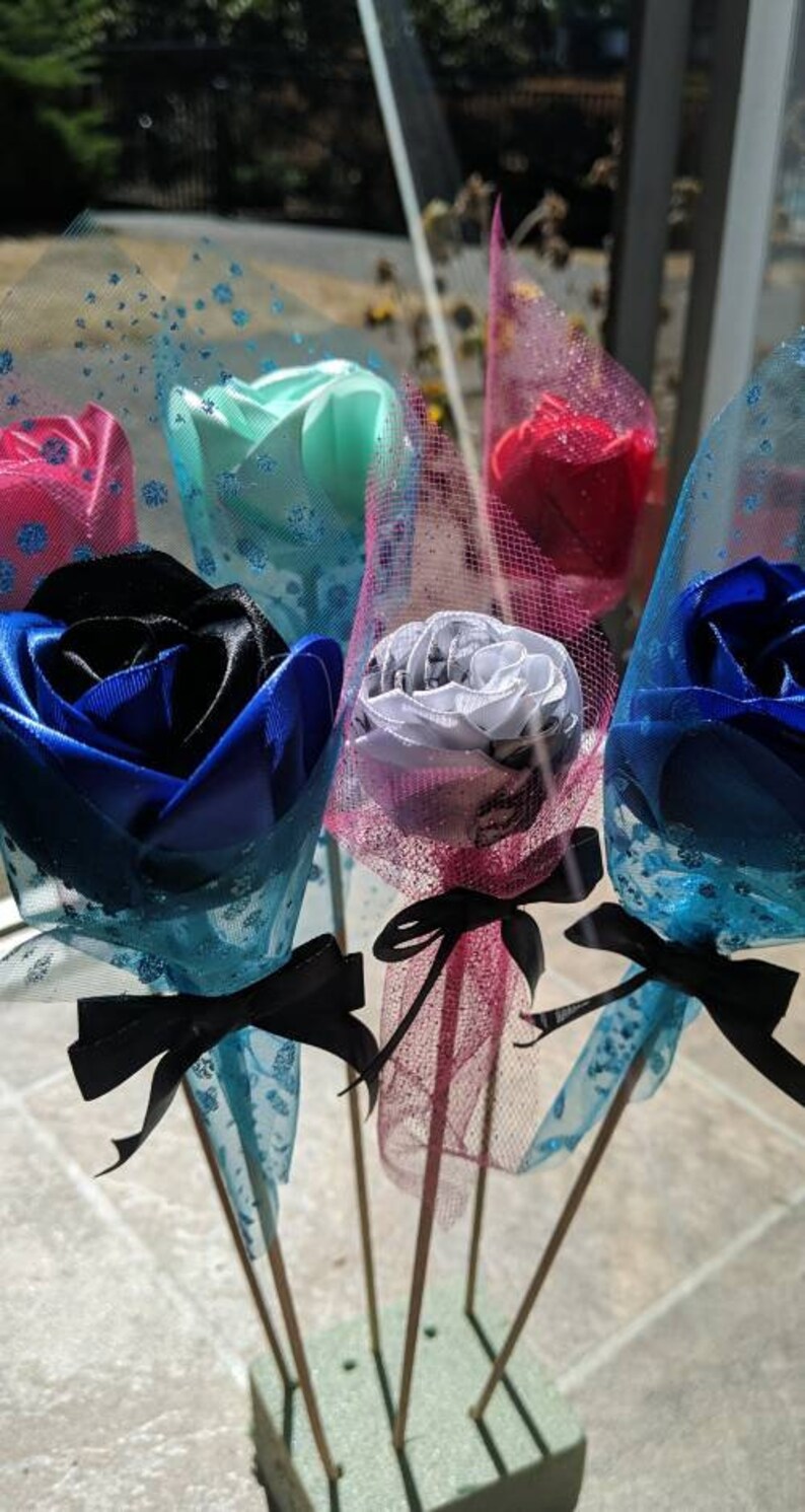 Single Ribbon Rose's - Etsy