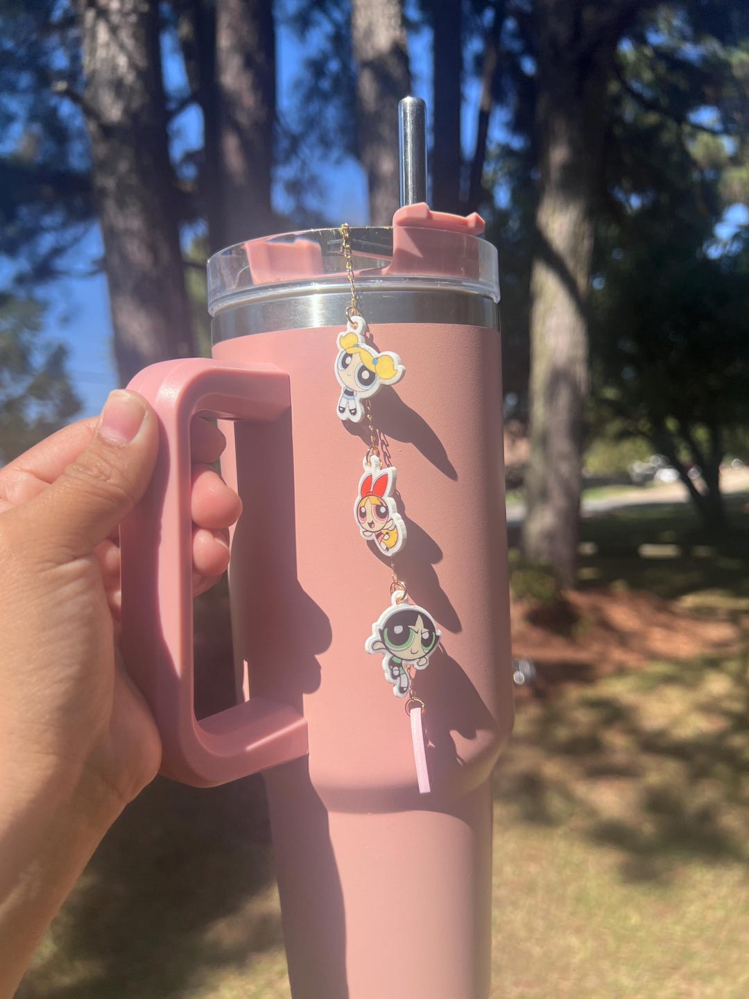 Powerpuff Girls Cup Charms | Handmade Drink Accessories | Cute Cup ...