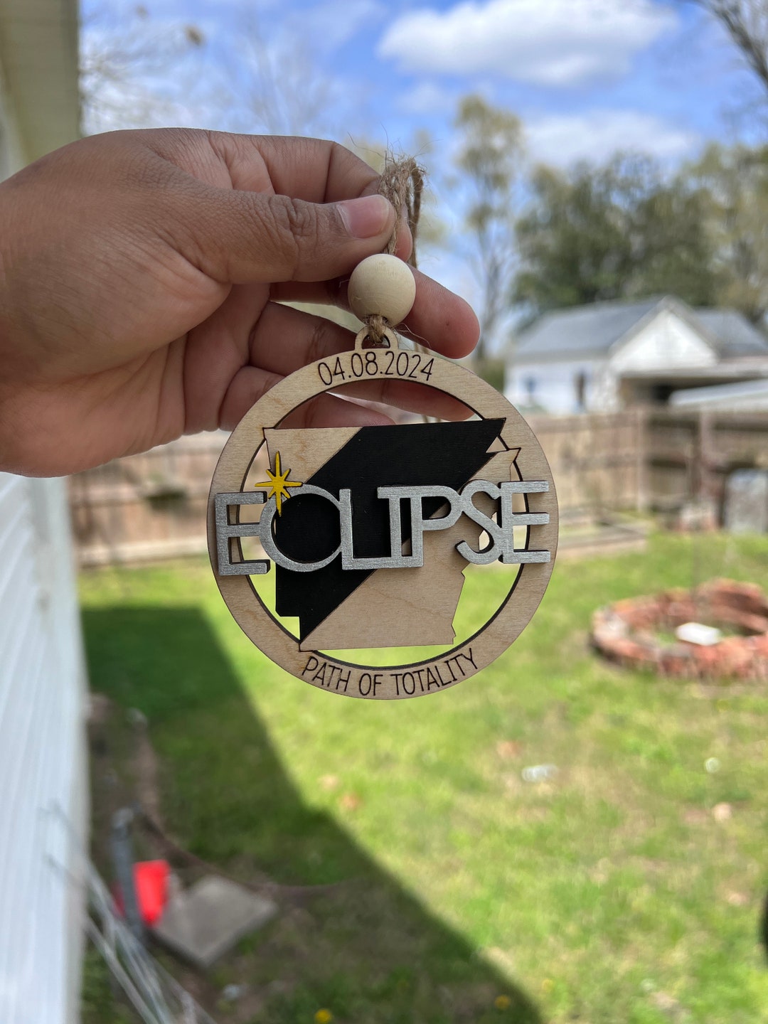 Arkansas Eclipse Car Carm Ornament - Etsy