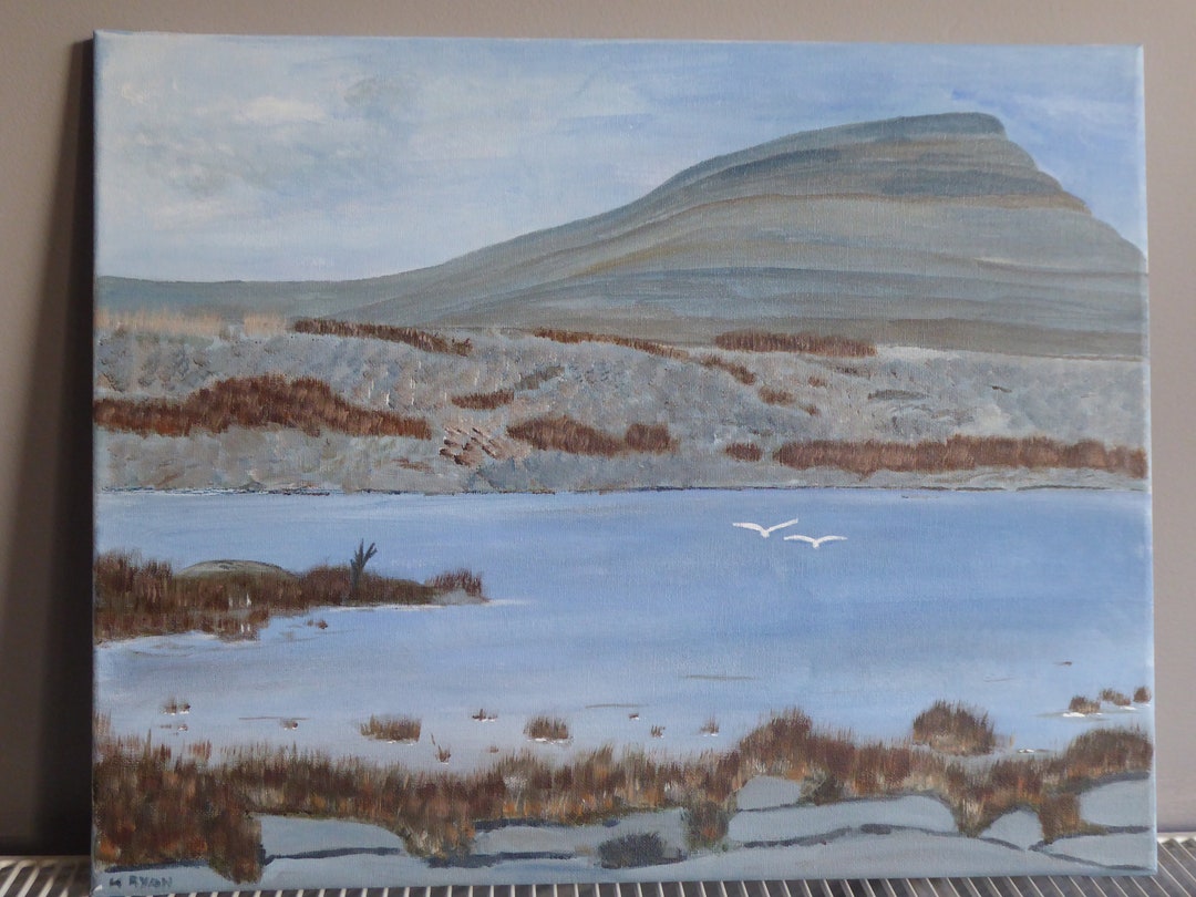 Mullaghmore the Burren Co Clare Ireland Original Acrylic Painting ...