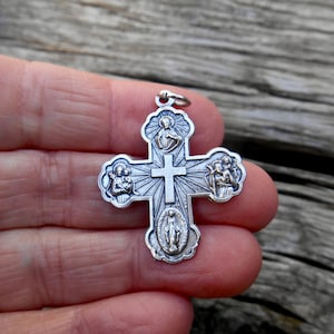 Large 5 Way Cross Pendant/jesus Cross/jesus Five Way Cross Double Sided ...