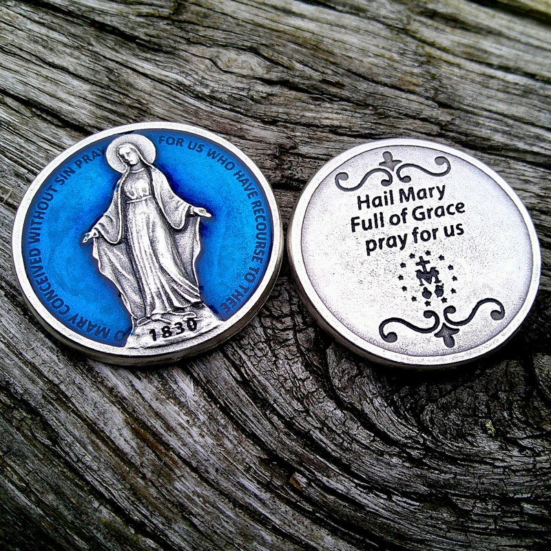 Enamel Virgin Mary - Etsy