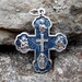 Large 5 Way Cross Pendant Blue Accent/jesus Five Way Cross Double Sided ...