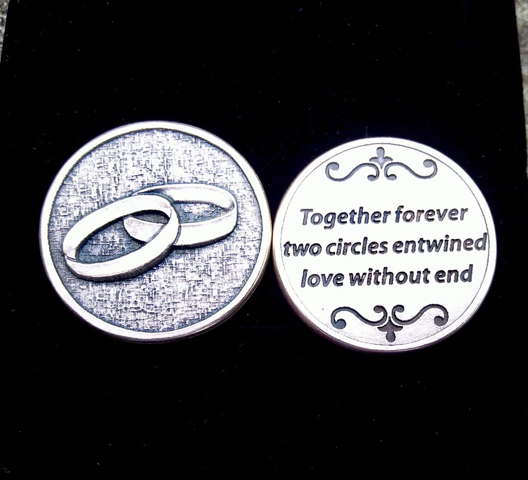 Wedding Pocket Coin, Happy Marriage Token, Wedding Day Gift for Bride ...