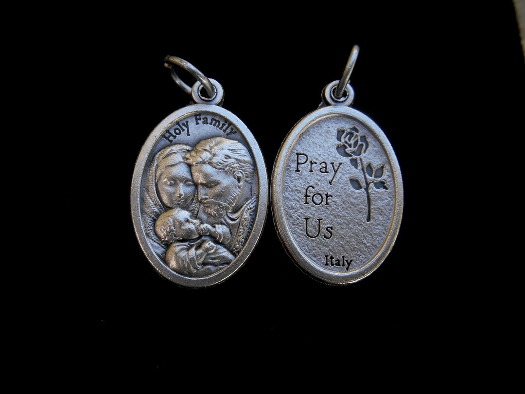 Holy Family Medal/ Nativity Charm for Necklace/holy Family Medal ...