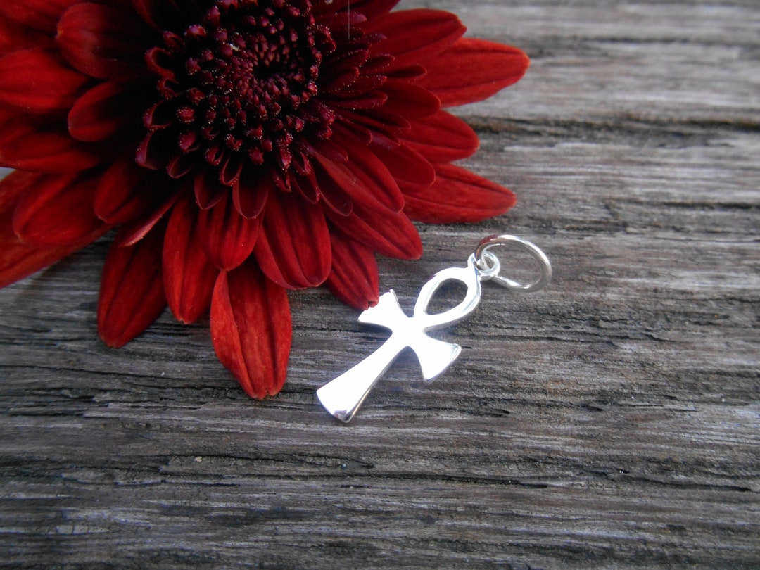 Sterling ANKH Charm, Sterling Silver Ankh, Egyptian Charm, Ankh Pendant ...