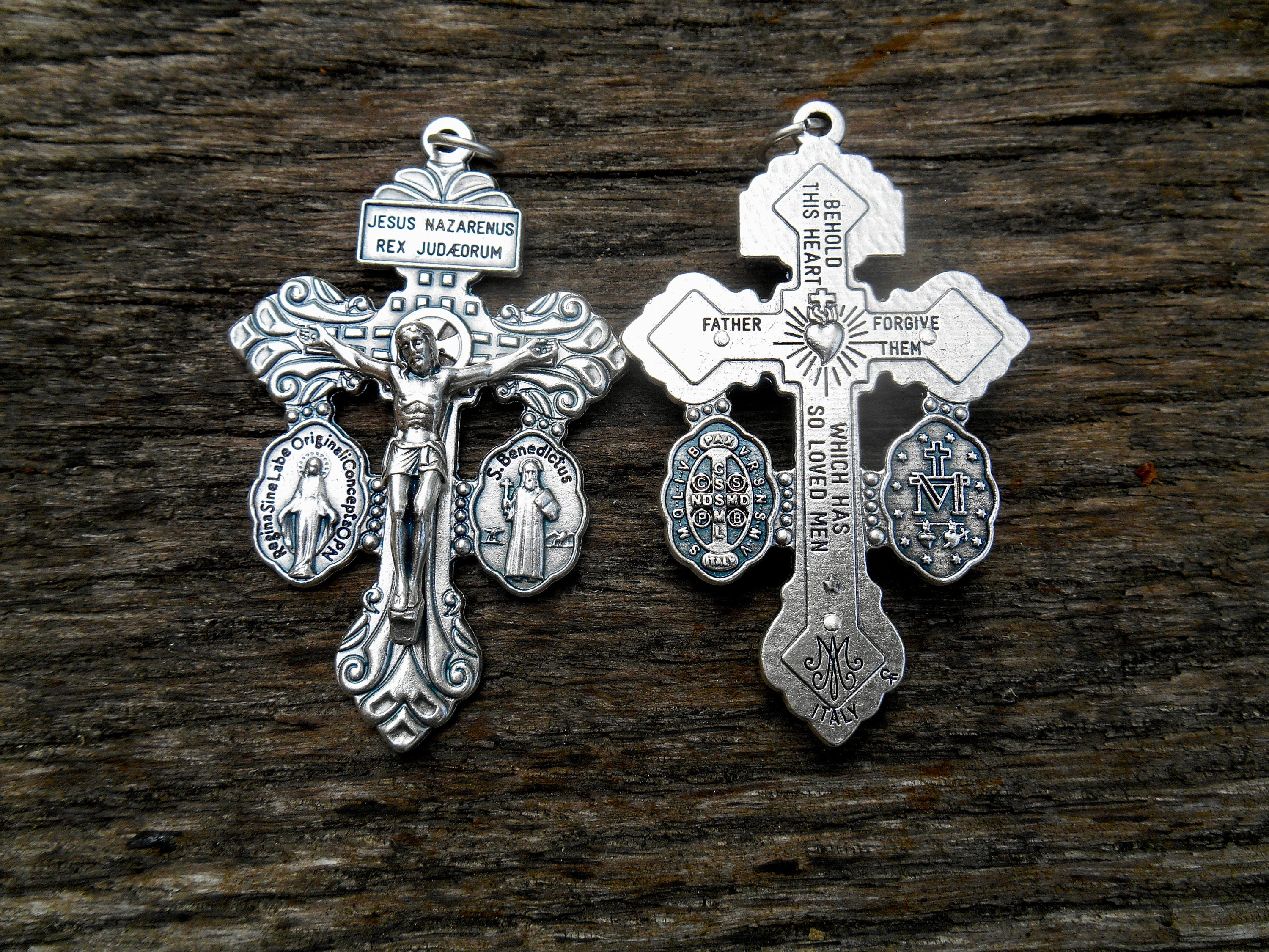 3-way Pardon Indulgence Crucifix/ St. Benedict & Miraculous Medals ...