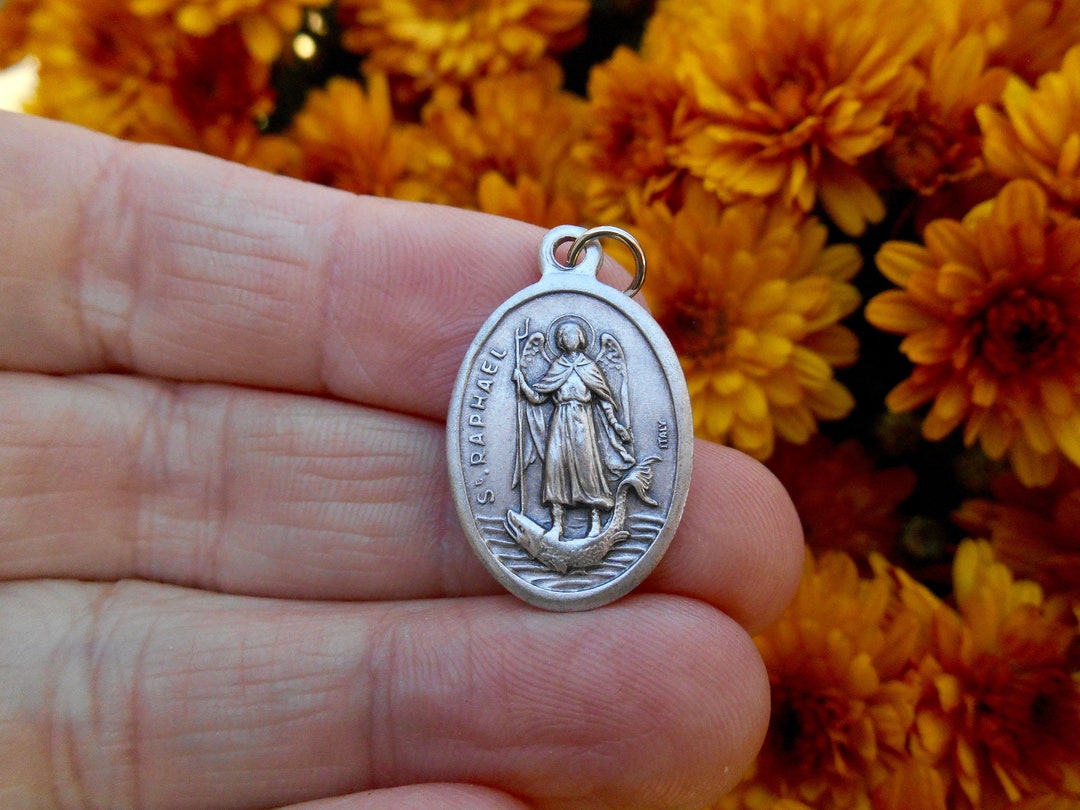 Saint Raphael Archangel Medal/ St Raphael Charm for Necklace/saint ...