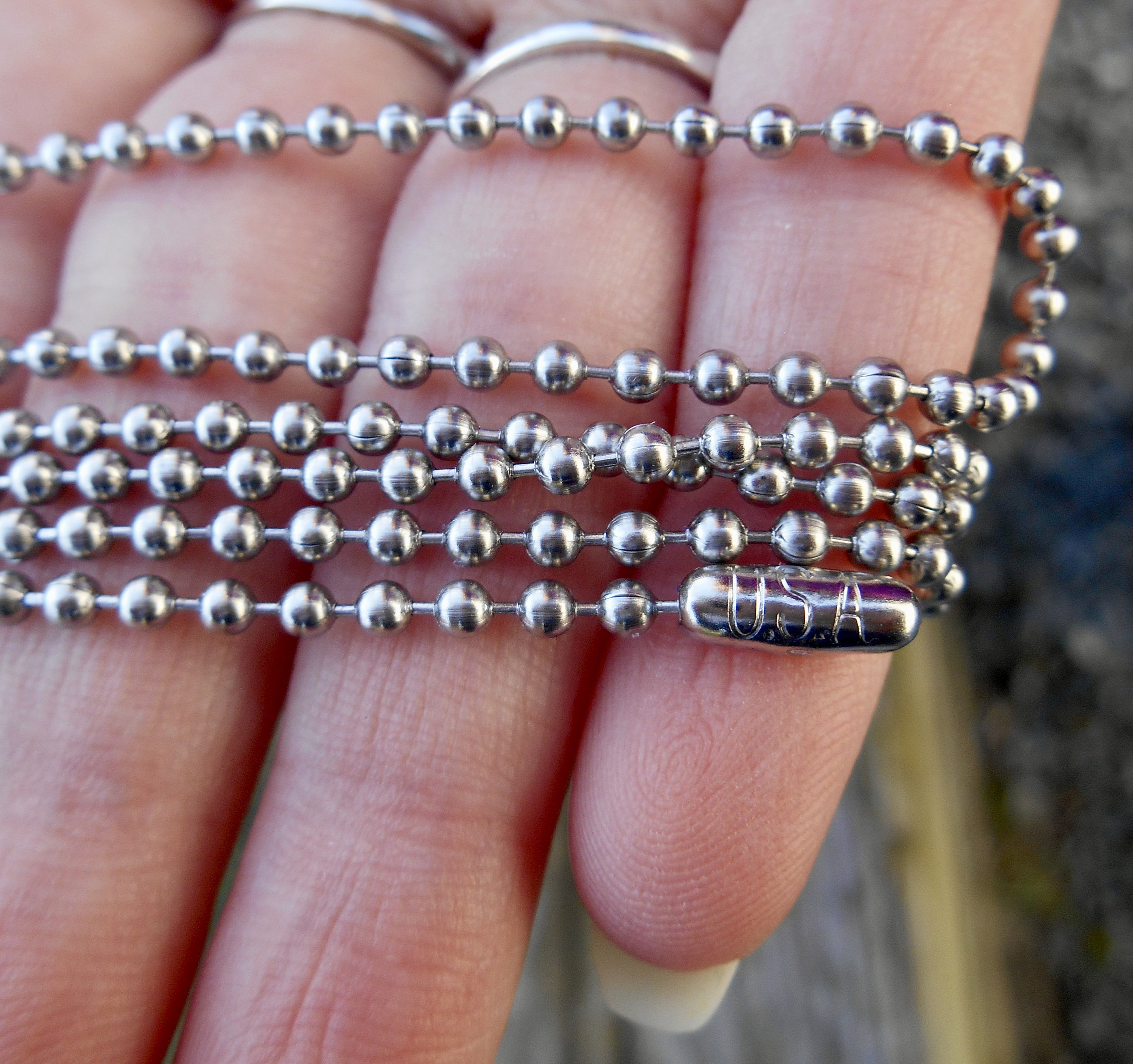 2.4mm Stainless Steel Ball Chain-Made in the USA QTY 1 30 | Etsy