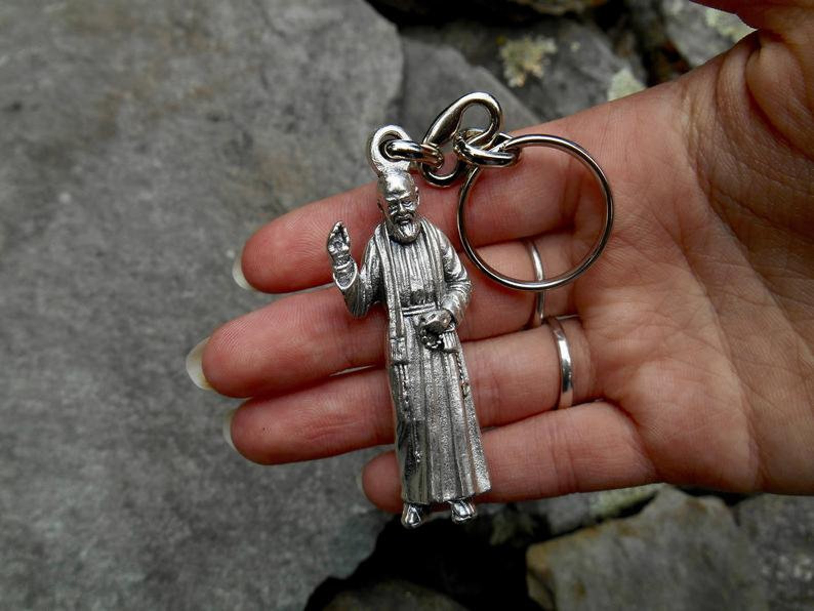 Saint Padre Pio Key Chain/ Key Fob/ Patron Saint Gift/ St Pio - Etsy