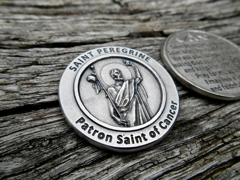 Saint Peregrine Pocket Coin, Saint Peregrine Token, Patron Cancer ...