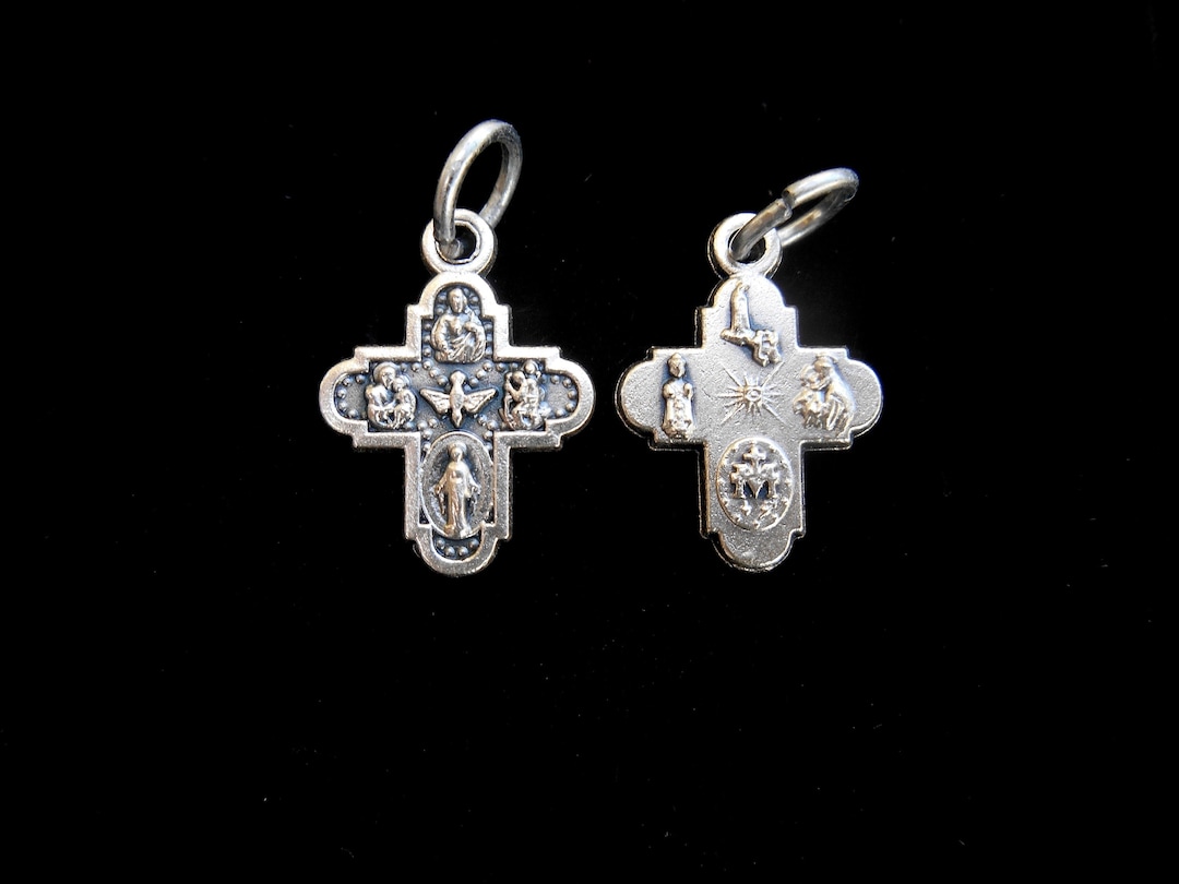 TINY Five Way Cross Charm/ Catholic Medal/cross Charm for Necklace ...