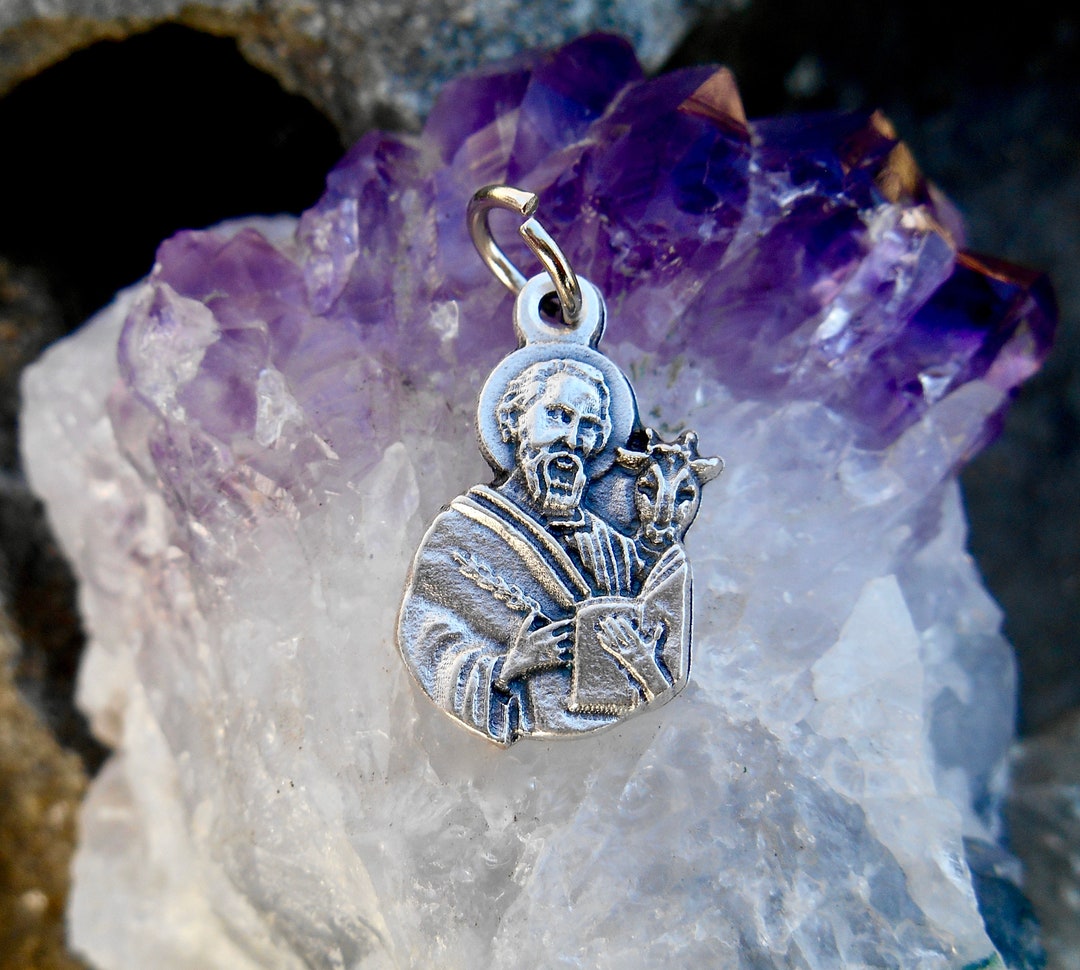 St Saint LUKE Silhouette Saint Luke Medal, Catholic Saint Necklace ...