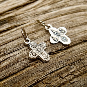TEENY TINY Five Way Cross Charm/ 5 Way Cross Medal/ Crucifix Charm ...