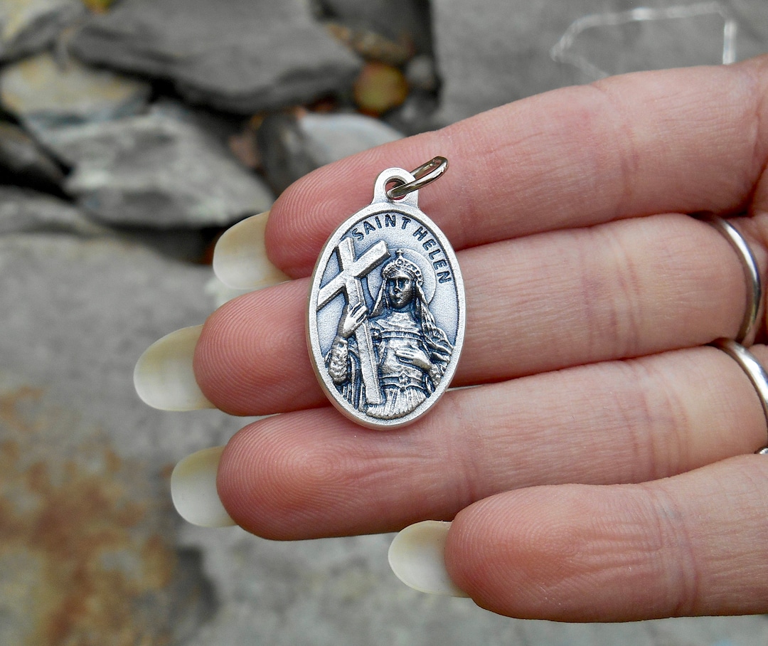 Saint St HELEN Medal/ St Helen Charm for Necklace/saint Helen Medal ...