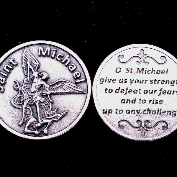 St Michael the Archangel Coin - Etsy