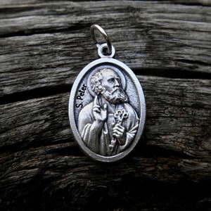 St Peter/ Saint Peter Medal/ St Peter Catholic Pendant/ Patron Saint ...