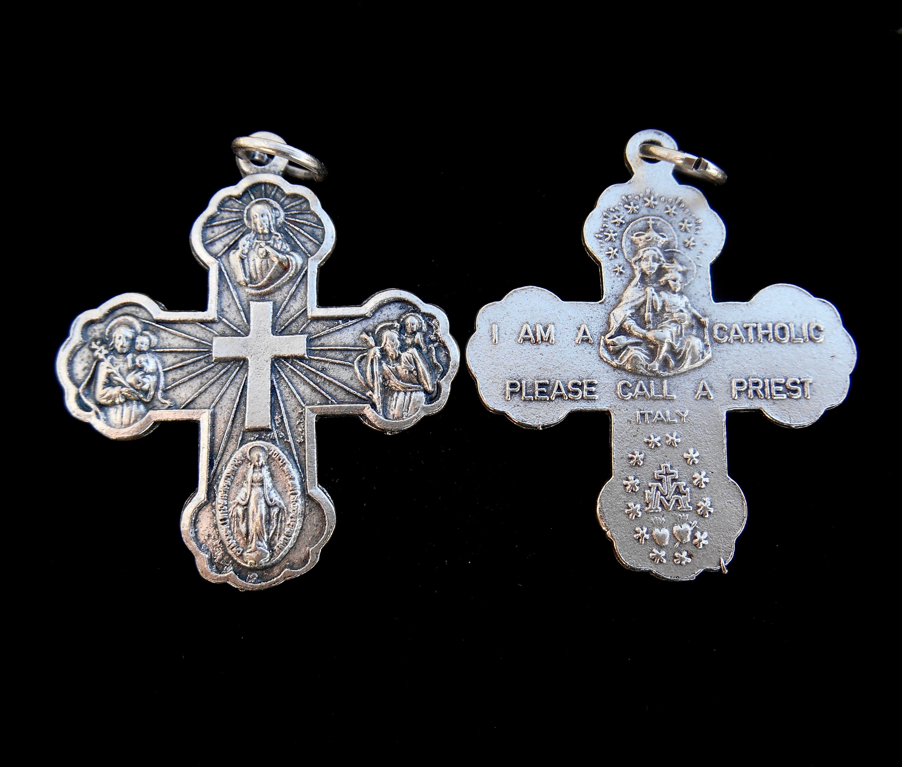 Large 5 Way Cross Pendant/jesus Cross/jesus Five Way Cross - Etsy