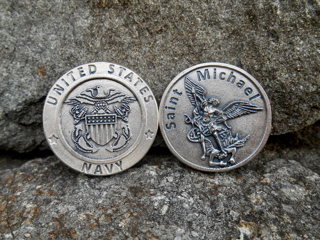 US Navy Token/ Saint Michael Protection Token, Deployment Gift, Boot ...