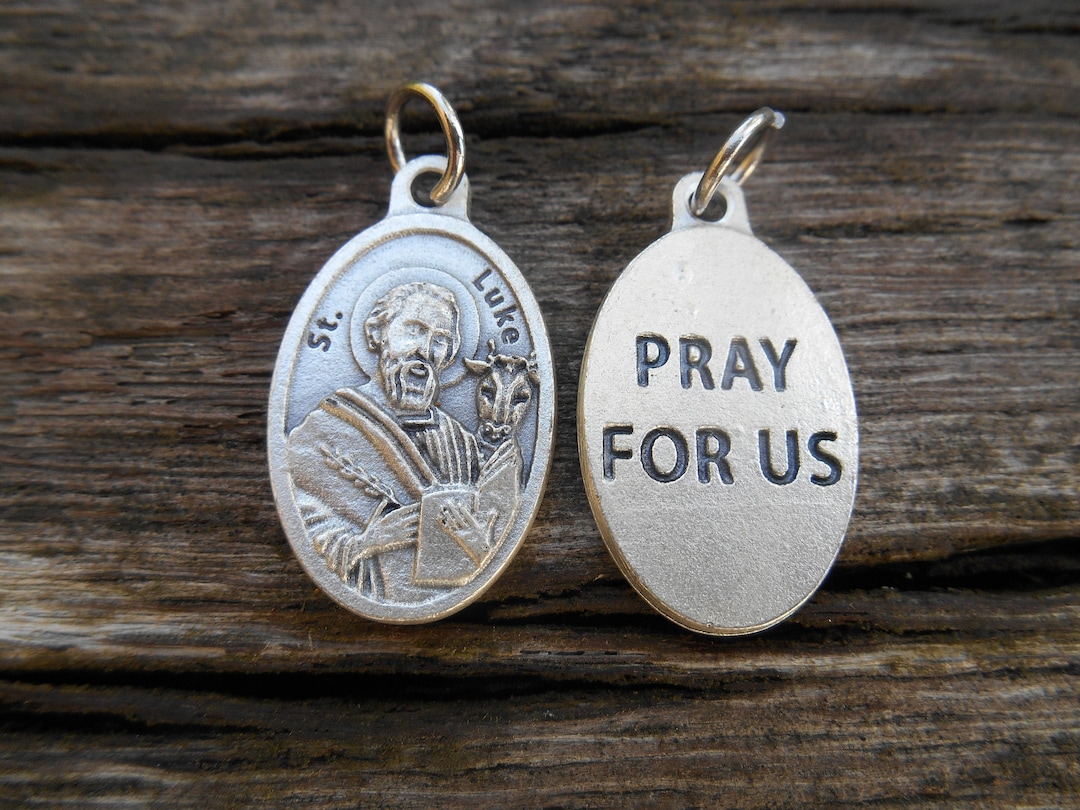 St Saint LUKE- Saint Luke Medal, Catholic Saint Medal, Saint Luke ...