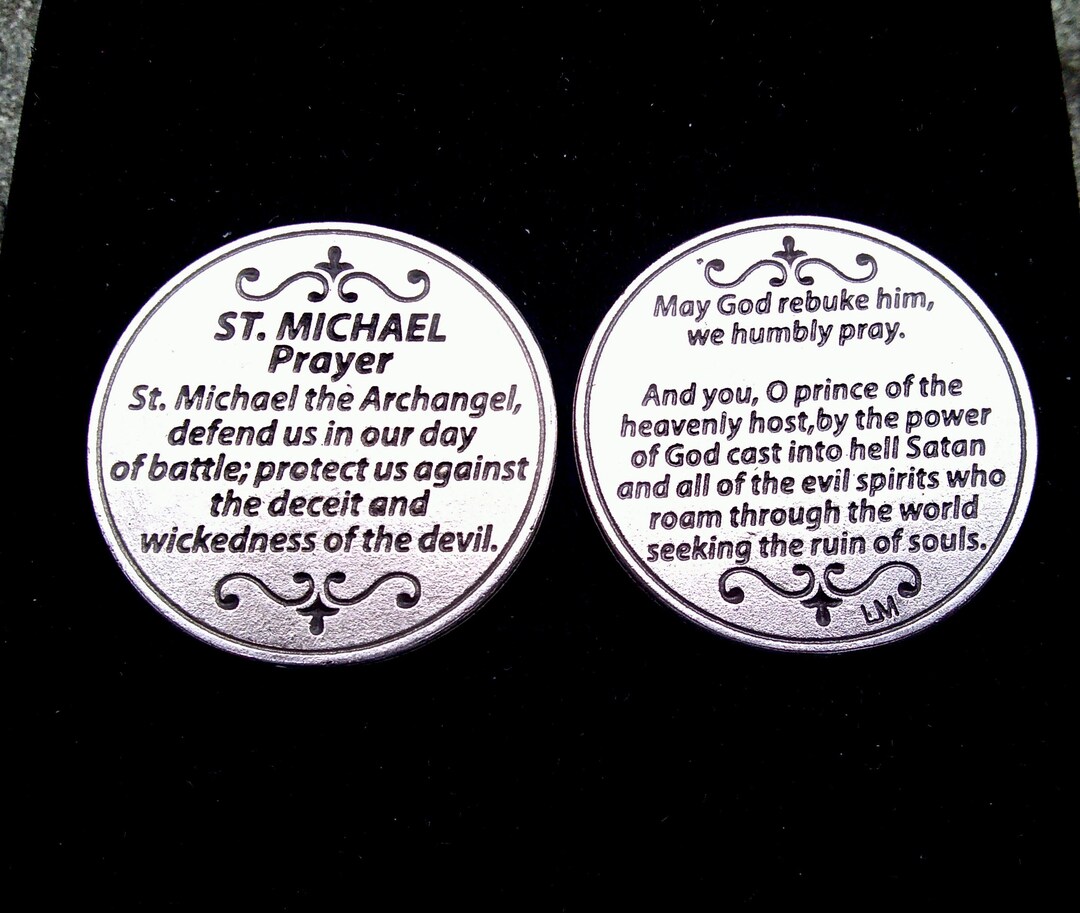 Saint Michael Protection Token, St Michael Prayer Token, Michael Pocket ...