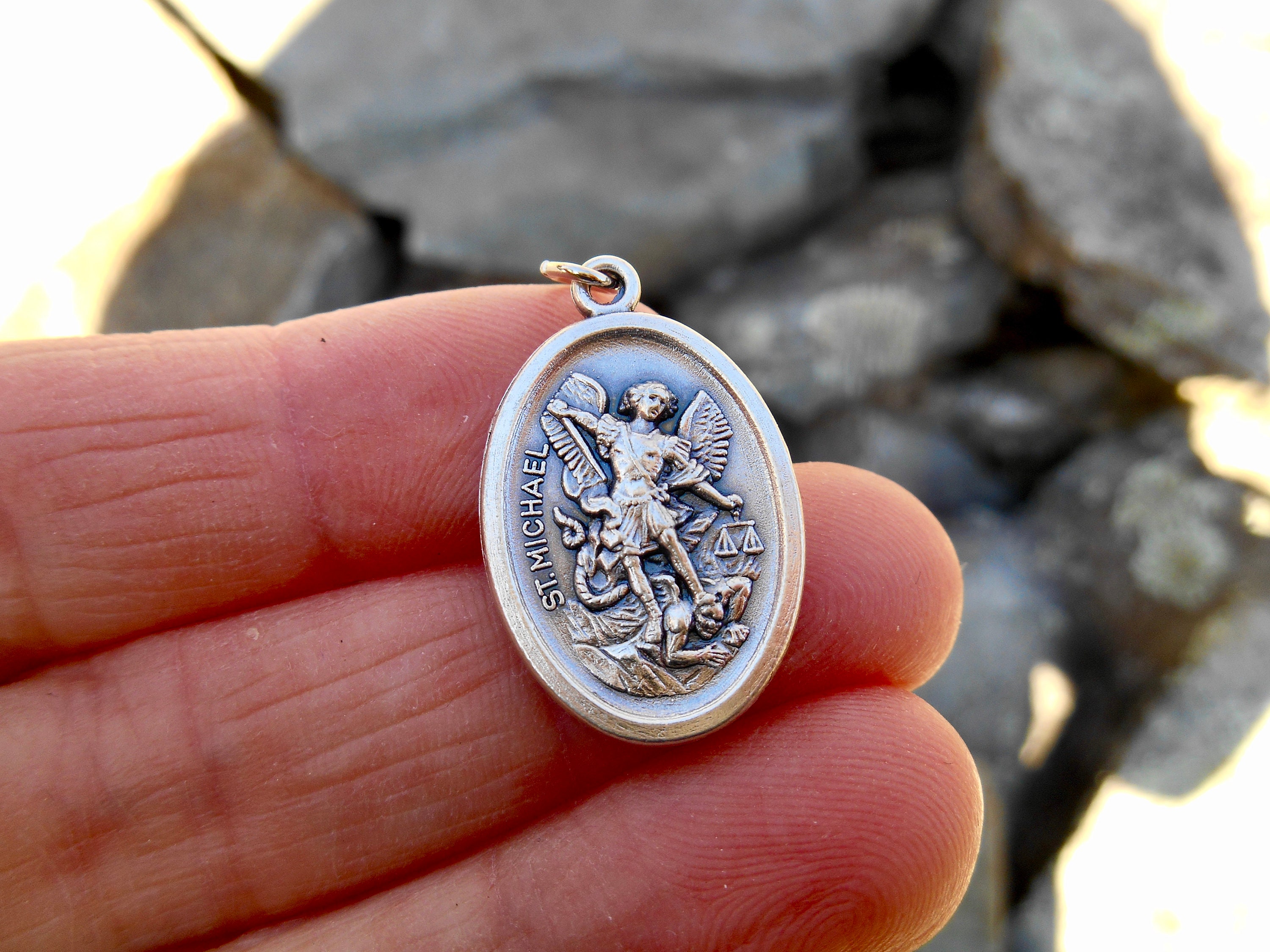 Saint Michael Archangel/ Guardian Angel Medal/protection Medal ...
