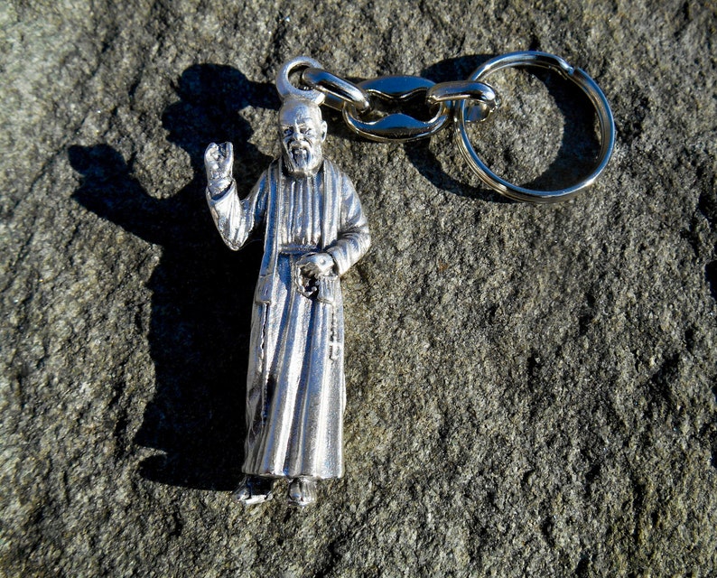 Saint Padre Pio Key Chain/ Key Fob/ Patron Saint Gift/ St Pio | Etsy
