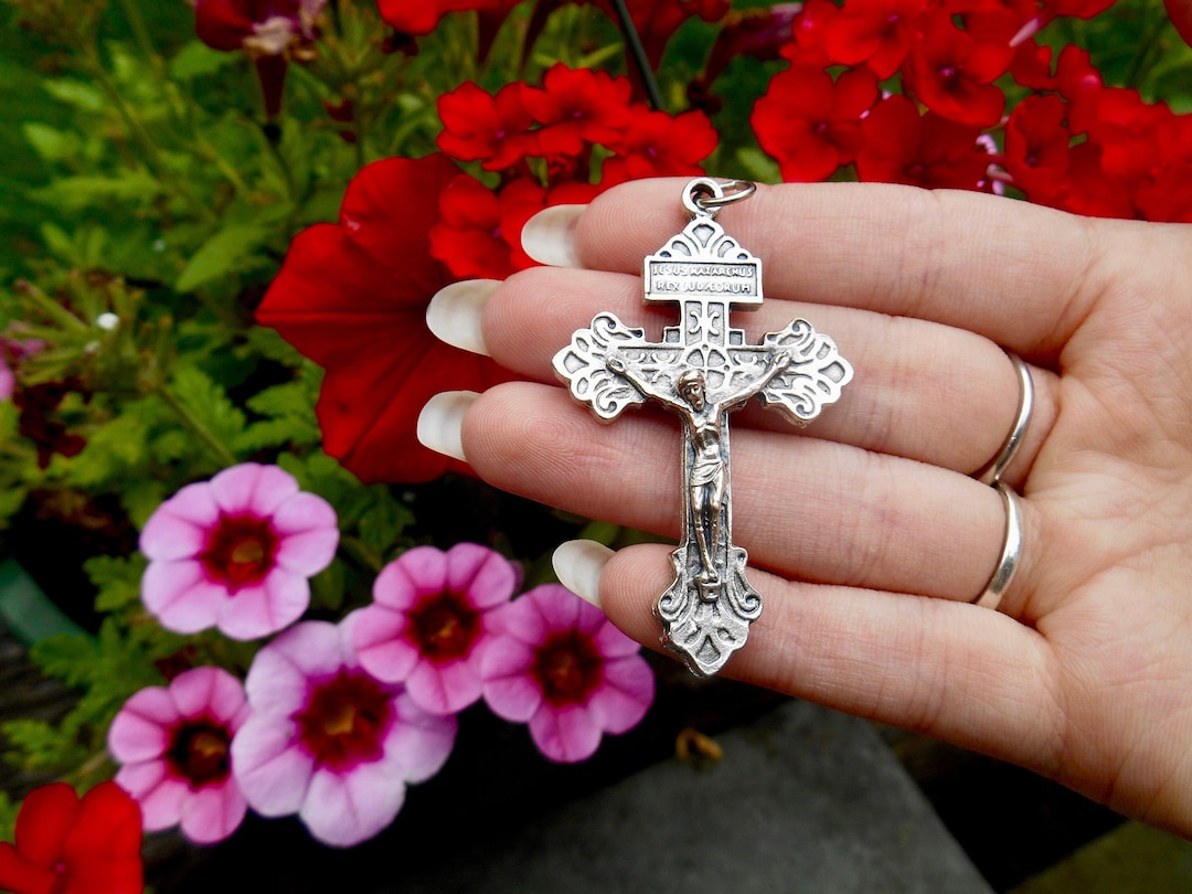 Rosary Crucifix/ Italian Made Pardon Crucifix/ Double Sided Rosary ...
