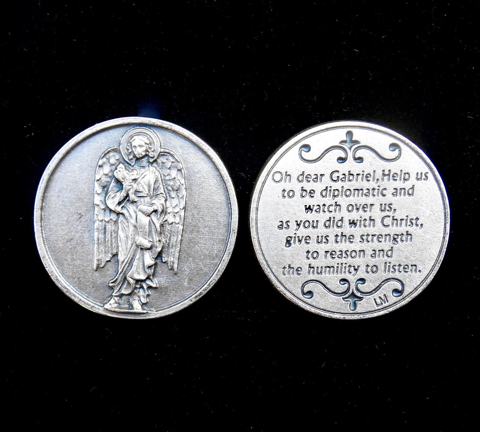 Archangel Gabriel Pocket Coin, Comfort Gift, Pocket Token, Humility ...