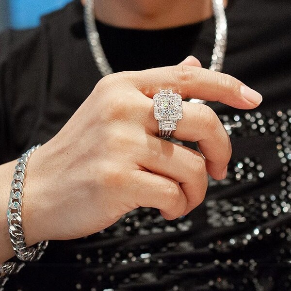 Large Diamond Ring - Etsy