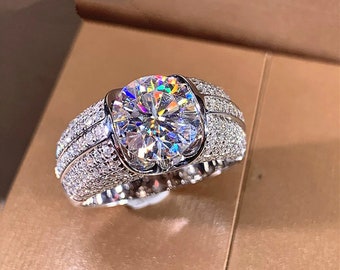 Large Diamond Ring | Etsy