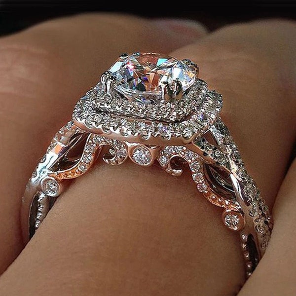 Large Diamond Ring - Etsy