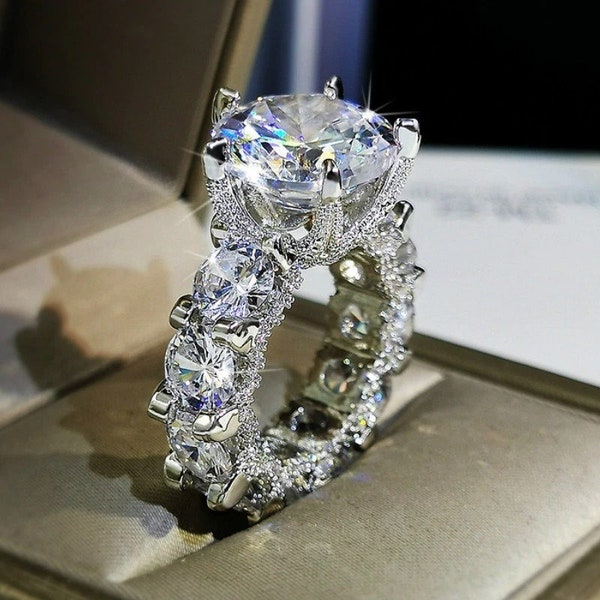 Large Diamond Ring - Etsy