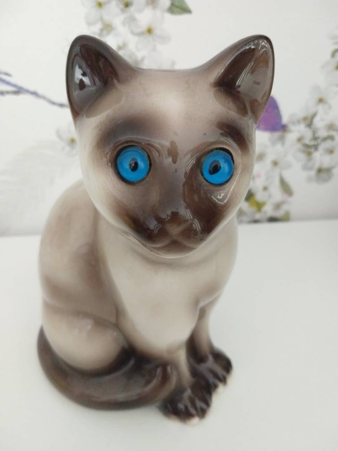 Elpa Sia Alcobaca Siamese Pottery Cat, 1970s Kitsch - Etsy