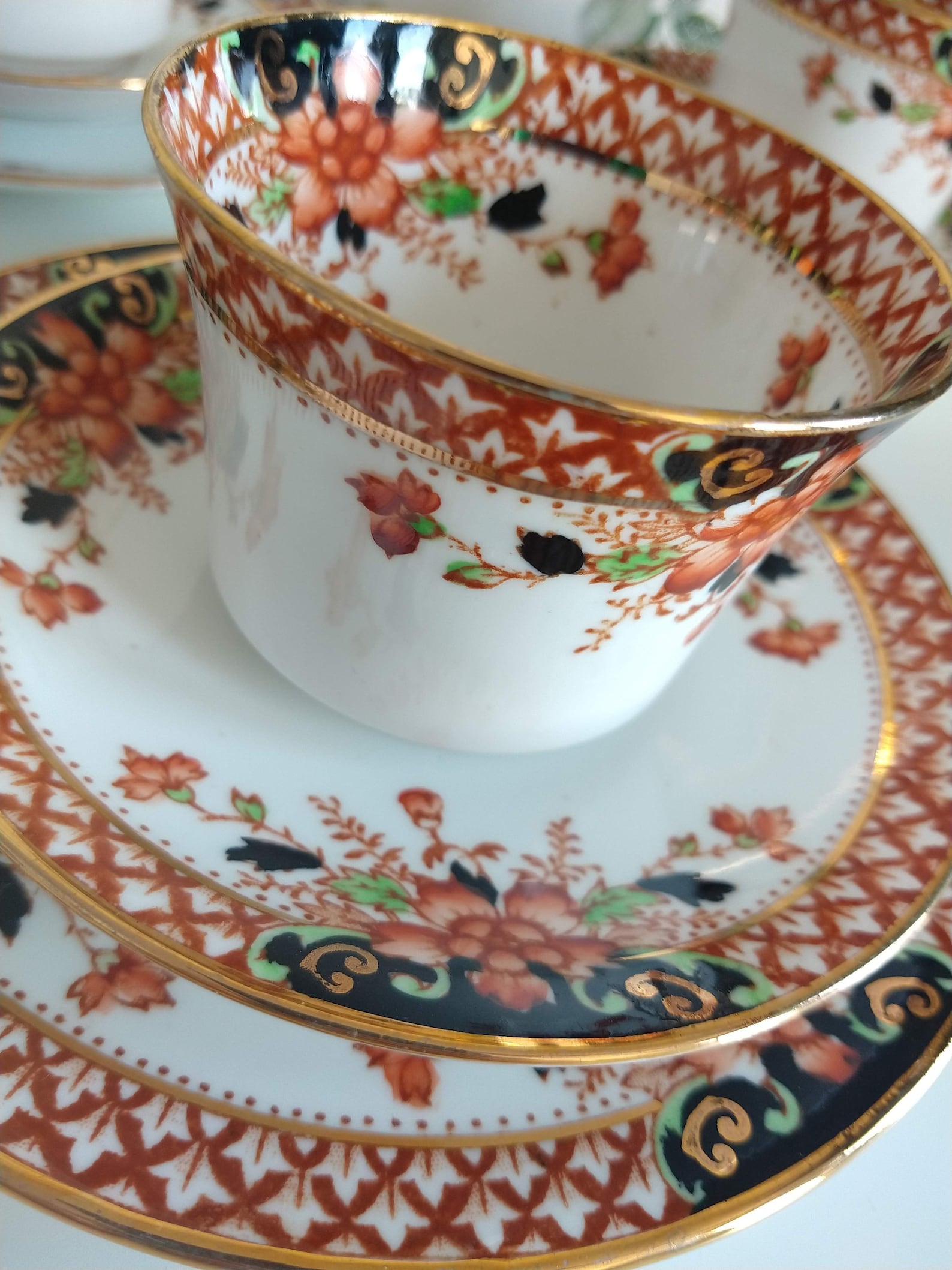 Imari Style Teaset Tea Cups Saucers Side Plates and Cake | Etsy