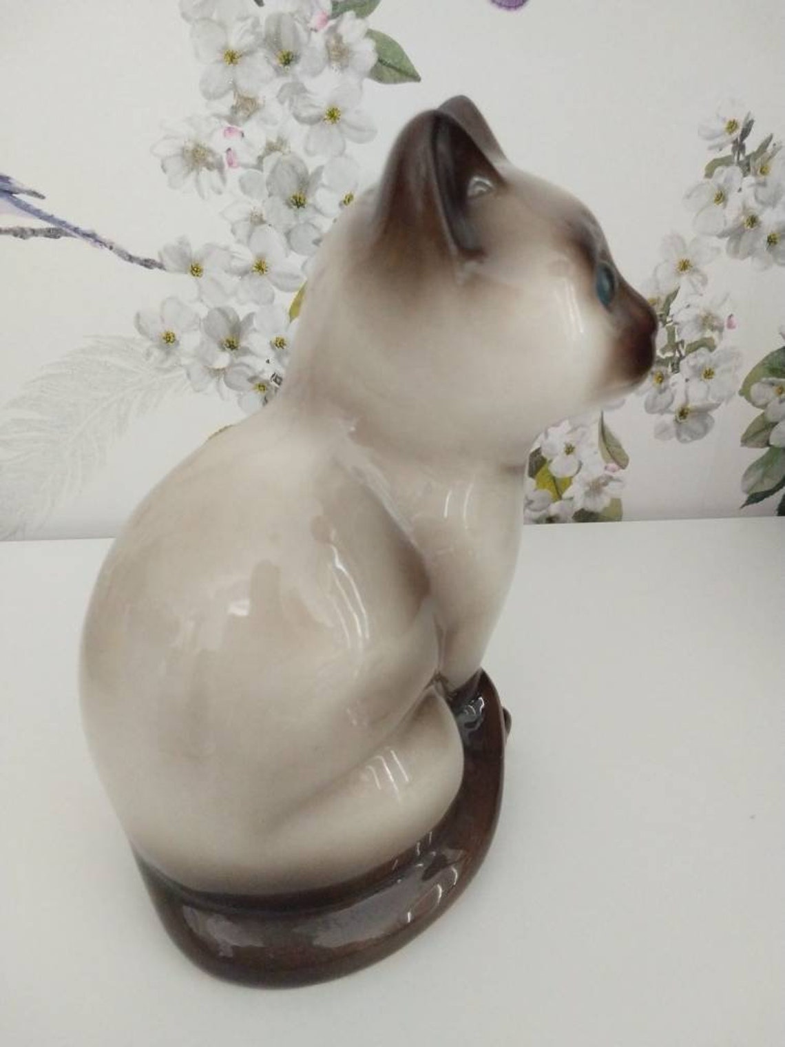 Elpa Sia Alcobaca Siamese Pottery Cat, 1970s Kitsch - Etsy