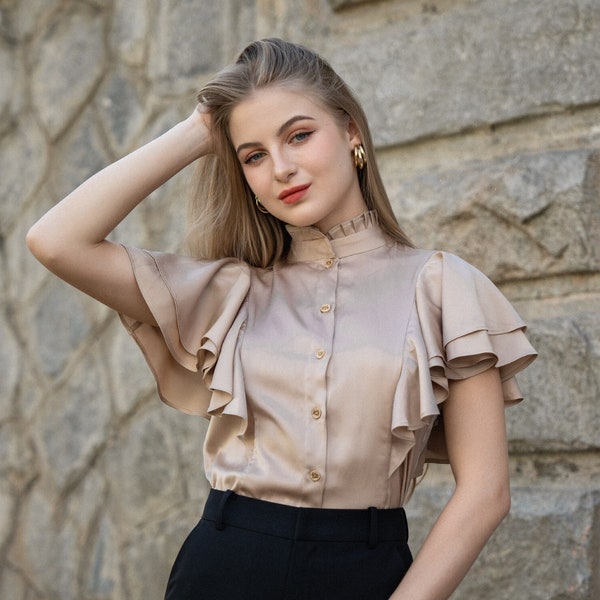 Lavender Silk Blouse - Etsy