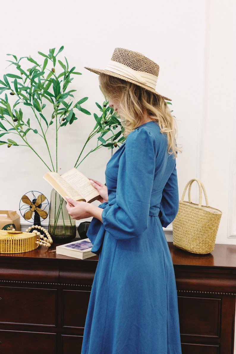 Flax Dress Maxi Dress Linen Dress Boho Dress Midi - Etsy