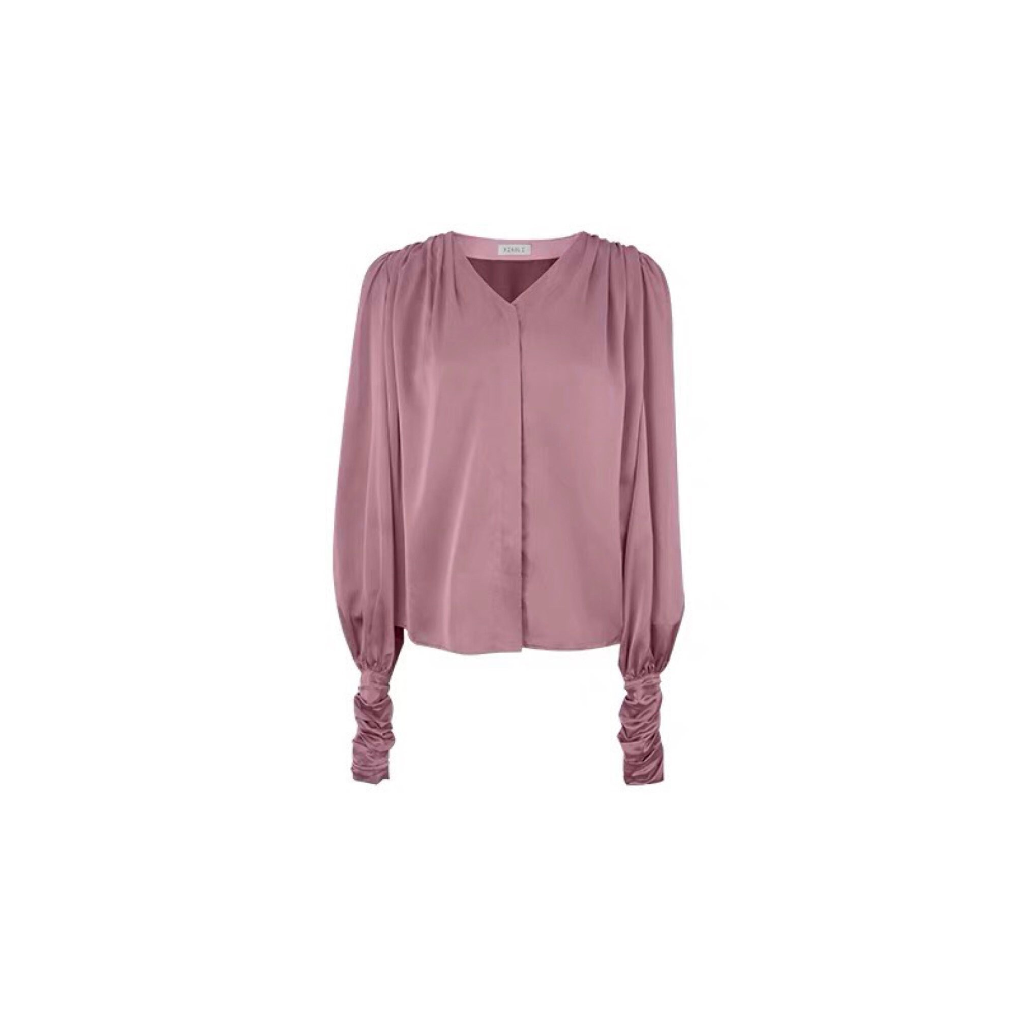 Puff Sleeves Blouse/ Silk Long Sleeves Blouse/ Silk Blouse/ - Etsy