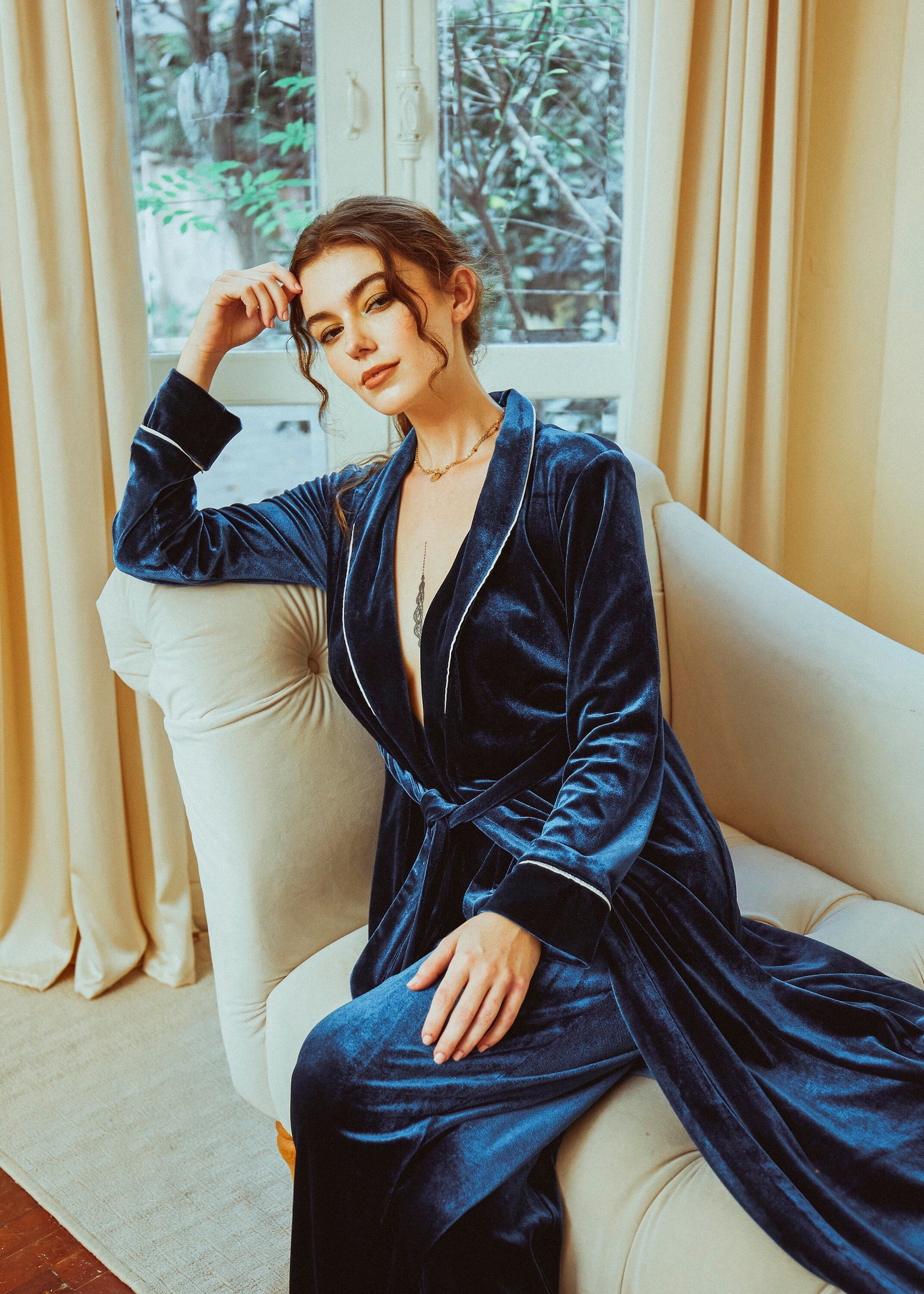 Long Velvet Pajamas / Winter Set / Velvet Suit Women / Winter - Etsy