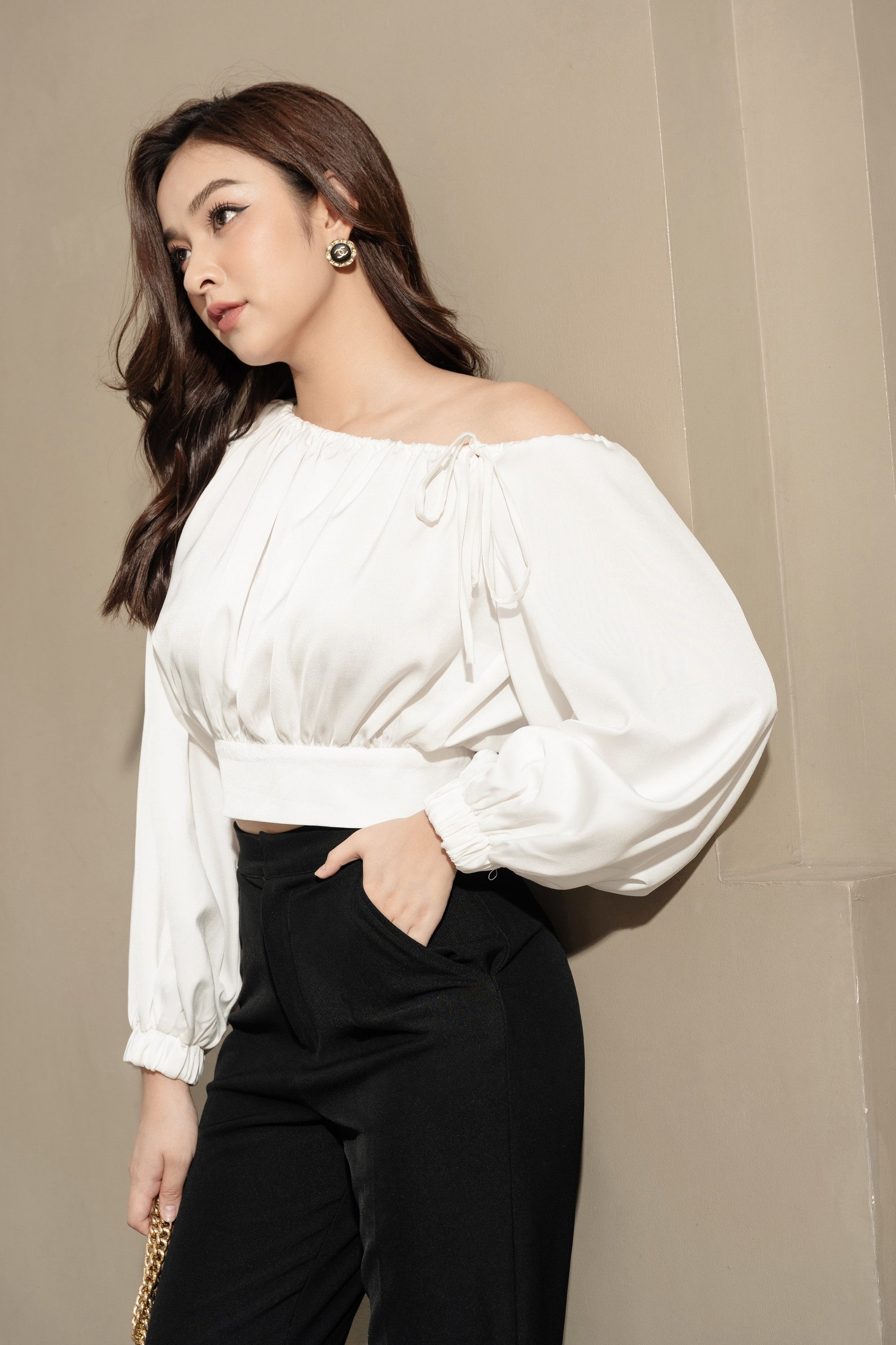 Open Shoulder Blouse - Silk Blouse - off Shoulder Blouse - Summer ...