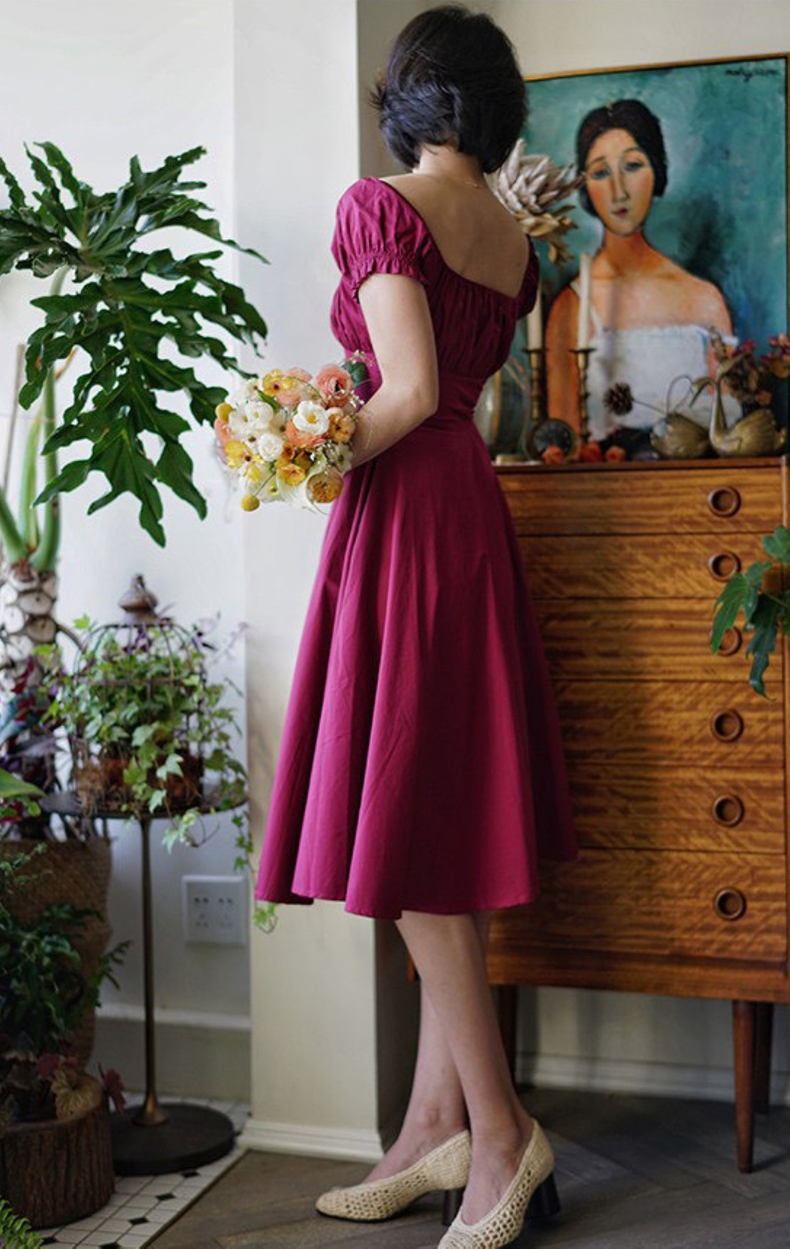 Milkmaid Style Dress Flax Dress Mustard Dress Vintage - Etsy