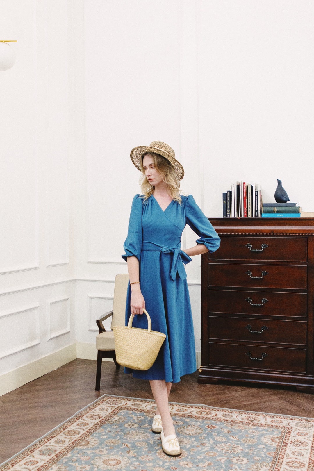 Flax Dress - Maxi Dress - Linen Dress - Boho Dress - Midi Dress ...