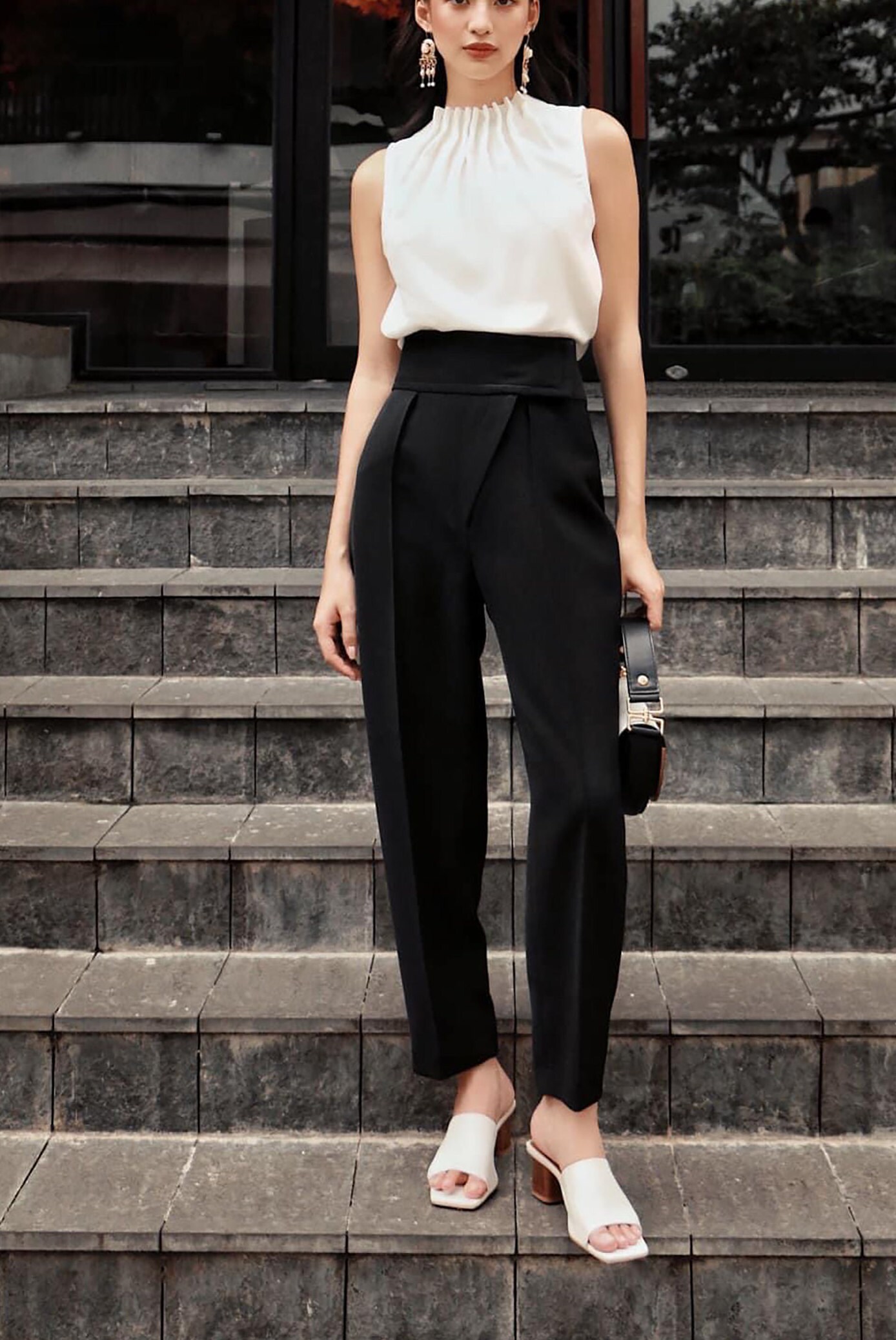 Bow Back Silk Blouse/ Women Blouse/ White Blouse / Sleeveless | Etsy