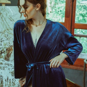 Emerald Green Long Velvet Robe / Long Robe / Velvet Bridesmaid Robes ...