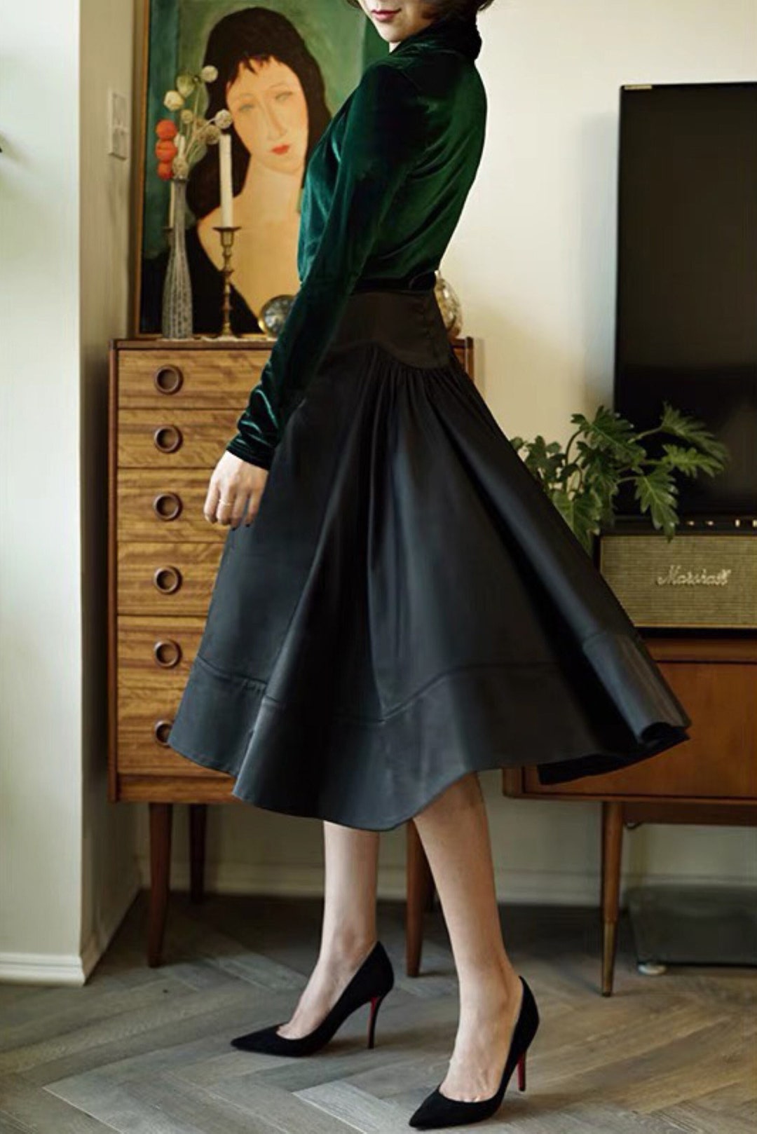 Maxi Skirt - Graduation Skirt - High Waisted Skirt - Silk Skirt - Long ...