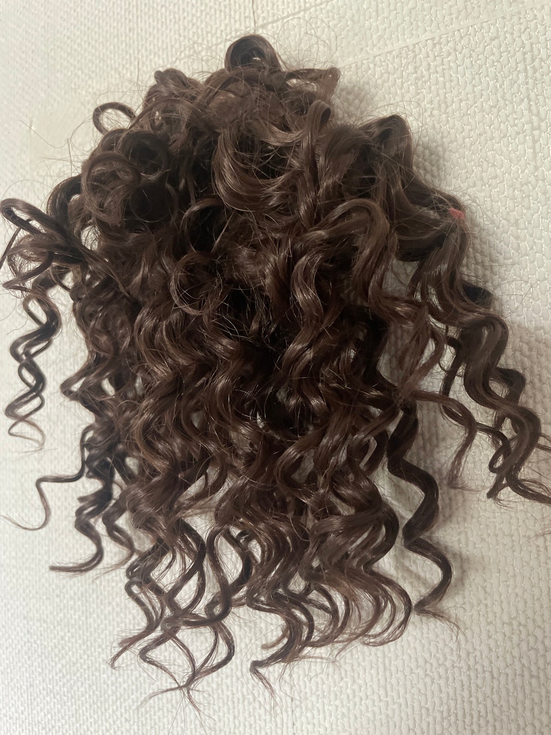 Brown(4)in Deep Curl Hair Scrunchie in Human Hair Mix With Premium Hair ...