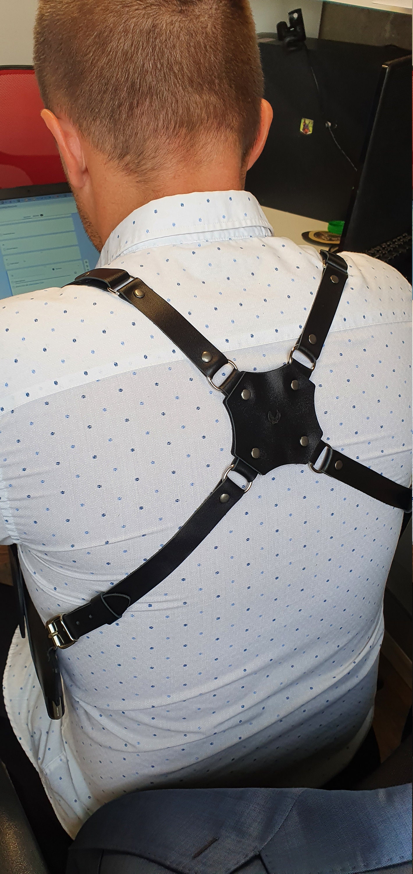 Leather Harness for Men, Harness With Bags, Body Harness, Leather ...