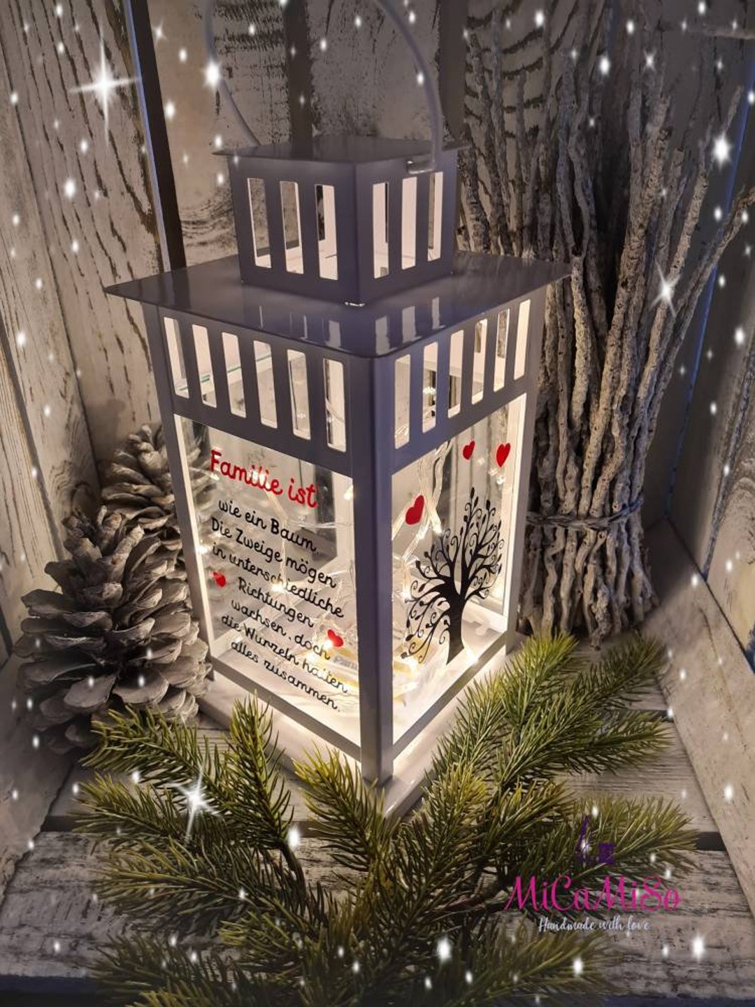 Lantern "family Is" Individually Personalized Gift Mother Father ...